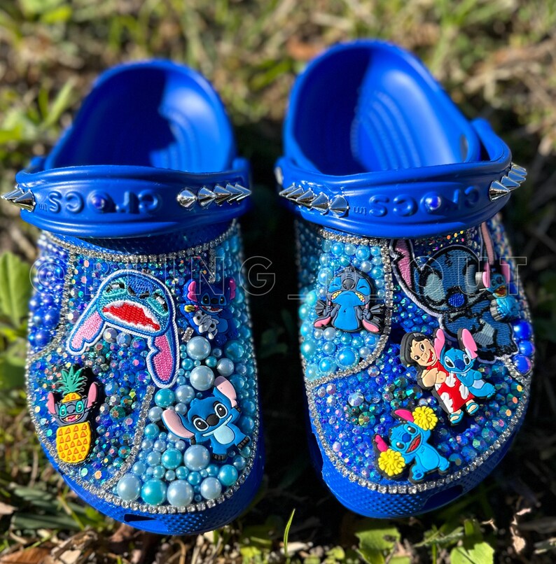 Blinged Crocs Lilo & Stitch Crocs Crocs Bedazzled Crocs Custom Crocs Stitch Crocs Custom Crocs ...