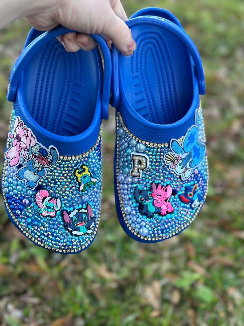 Blinged Crocs - Lilo & Stitch Crocs - Crocs - Bedazzled Crocs - Custom ...