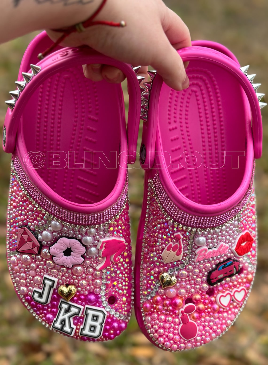 Blinged Out Crocs Pink Princess Crocs Pink Doll Crocs Bedazzled Crocs ...