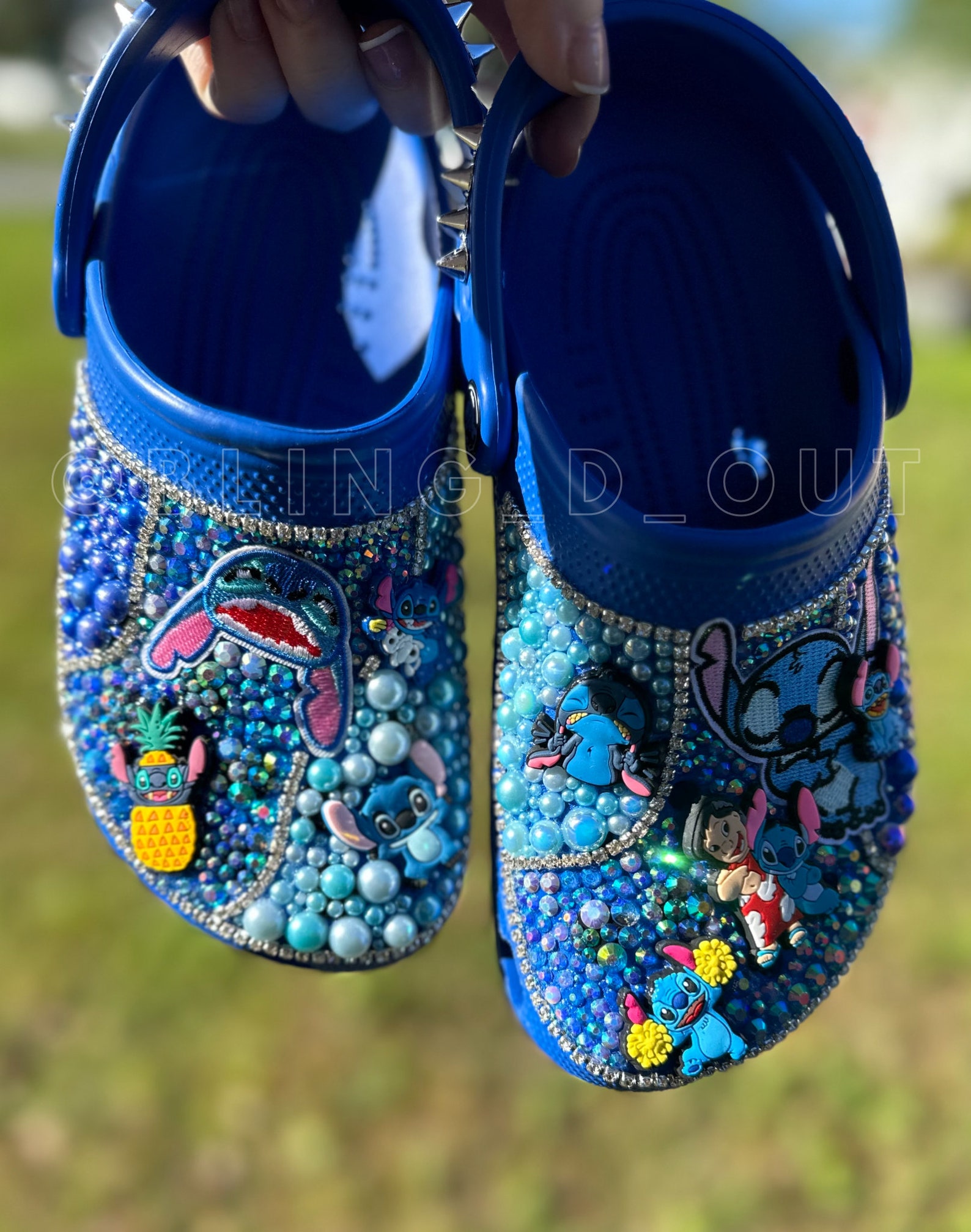 Blinged Crocs - Lilo & Stitch Crocs - Crocs - Bedazzled Crocs - Custom ...