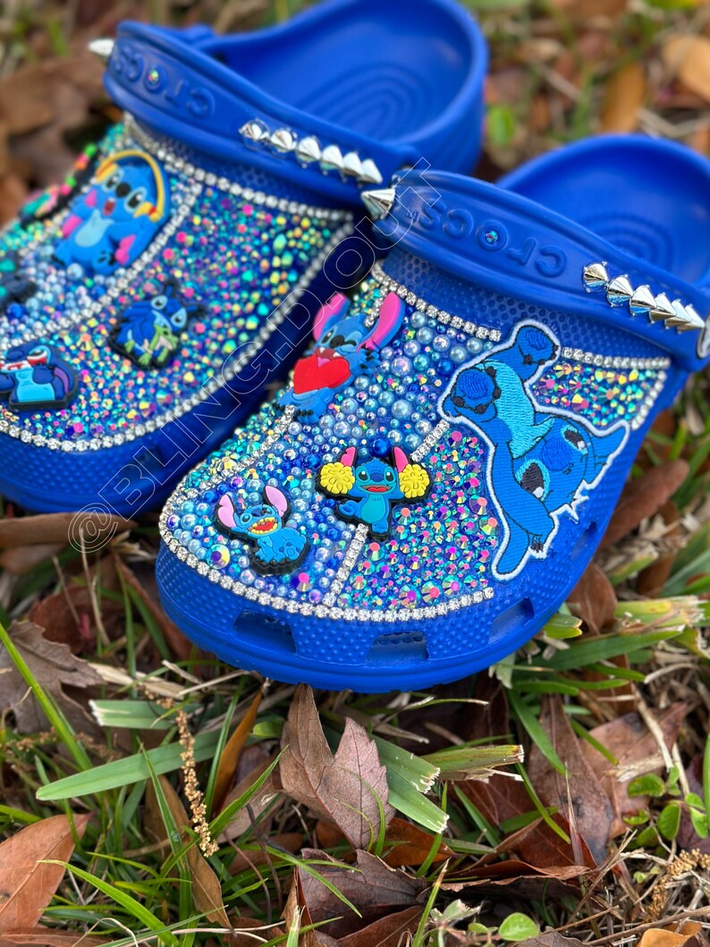 Blinged Crocs - Lilo & Stitch Crocs - Crocs - Bedazzled Crocs - Custom ...