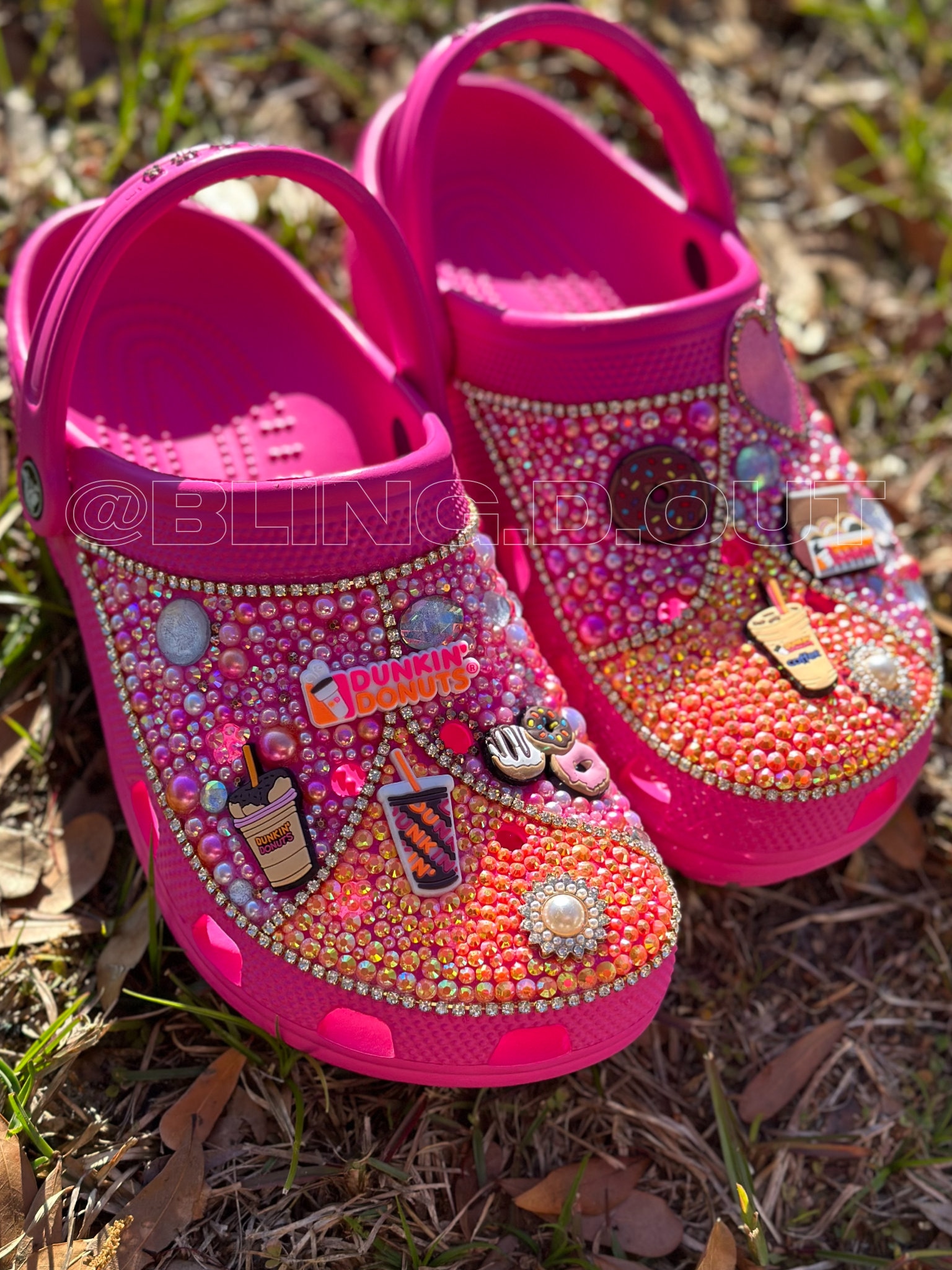 Blinged Crocs - Dunkin Donuts Crocs - Crocs - Bedazzled Crocs - Custom ...