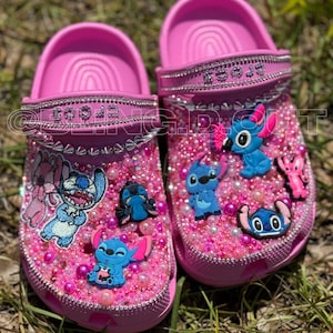 Blinged Crocs - Lilo & Stitch Crocs - Crocs - Bedazzled Crocs - Custom ...