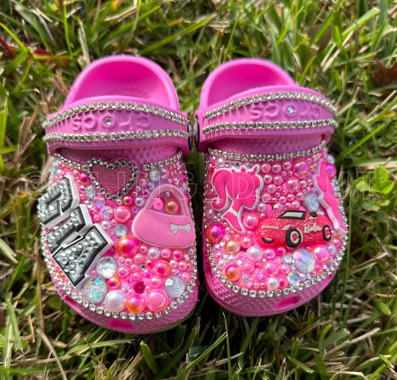 Blinged Out Crocs Pink Princess Crocs Pink Doll Crocs Bedazzled Crocs ...
