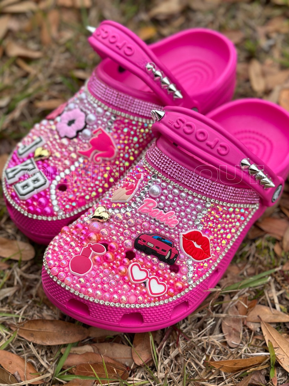 Blinged Out Crocs Pink Princess Crocs Pink Doll Crocs Bedazzled Crocs ...
