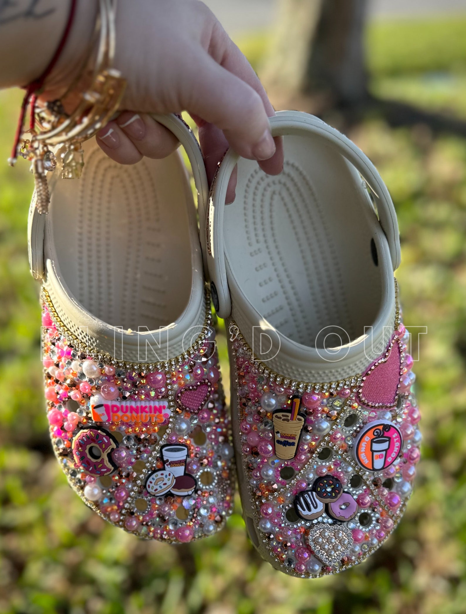 Blinged Crocs - Dunkin Donuts Crocs - Crocs - Bedazzled Crocs - Custom ...