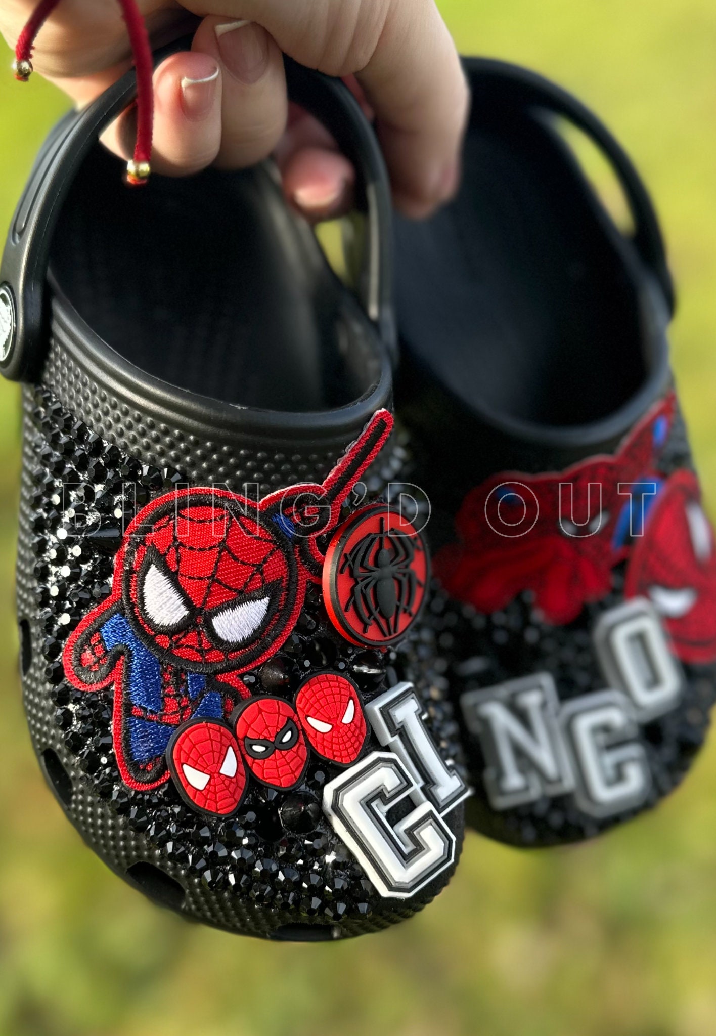 Blinged Crocs Spider-man Crocs Crocs Bedazzled Crocs Custom Crocs ...