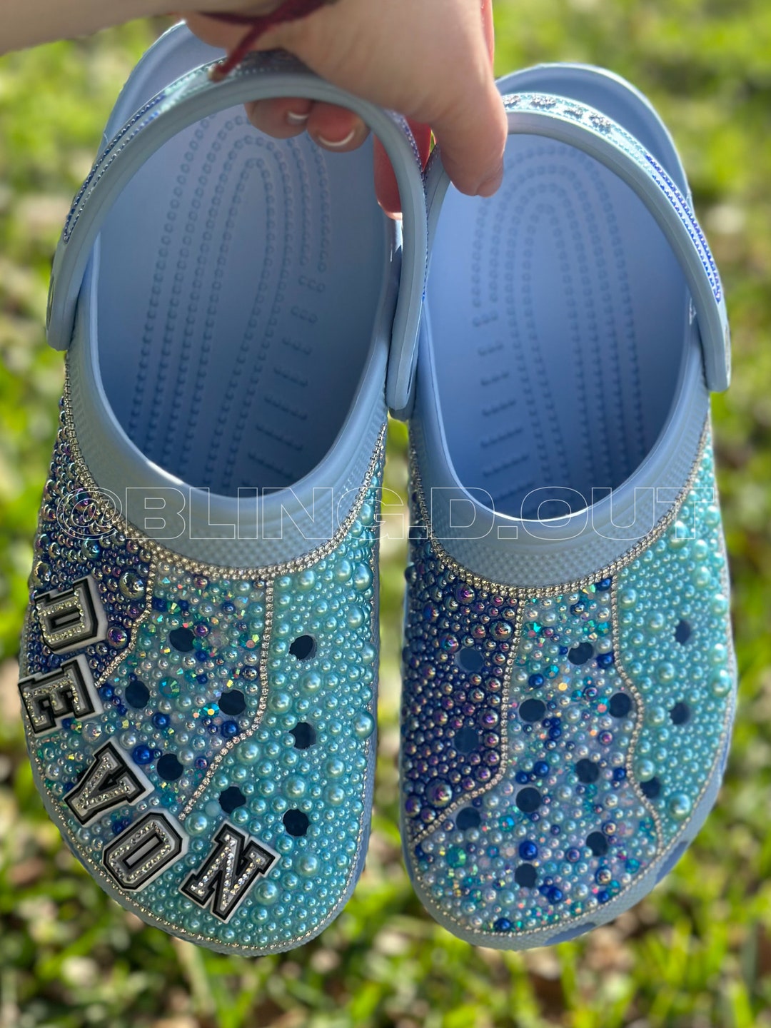Blinged Out Crocs - Solid Color Crocs - Color Bling Crocs - Bedazzled ...