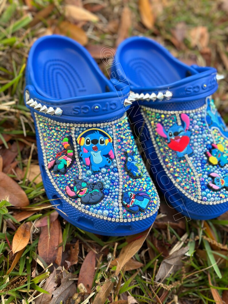 Blinged Crocs Lilo & Stitch Crocs Crocs Bedazzled Crocs Custom Crocs ...