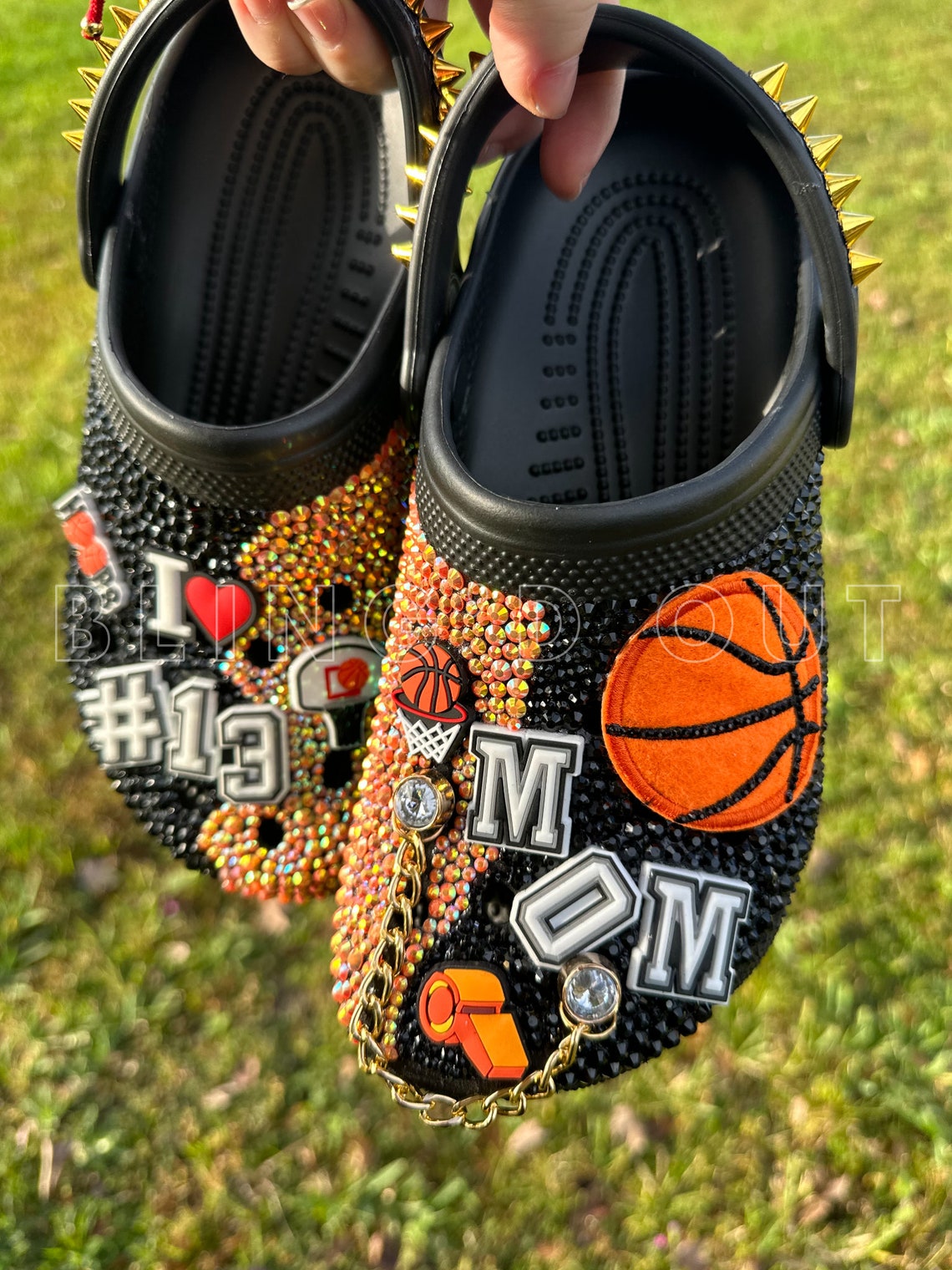 Blinged Crocs - Basketball Crocs - Crocs - Bedazzled Crocs - Custom ...