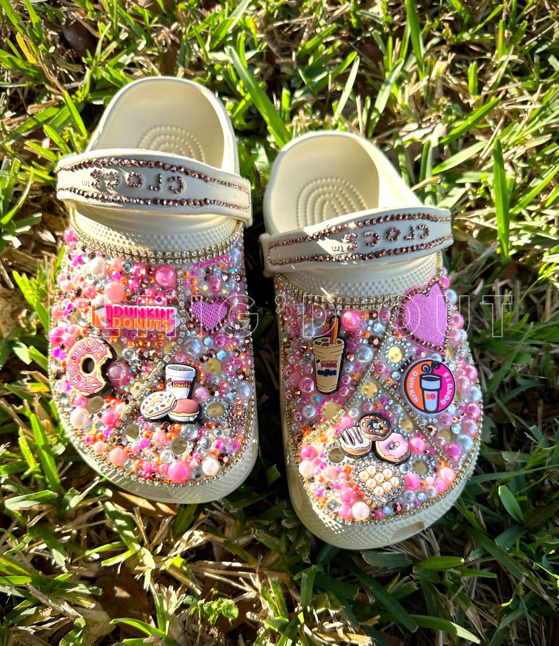 Blinged Crocs - Dunkin Donuts Crocs - Crocs - Bedazzled Crocs - Custom ...