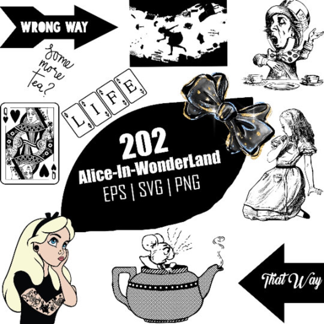 Alice in Wonderland SVG Bundle Alice SVG Princess Svg Alice in ...