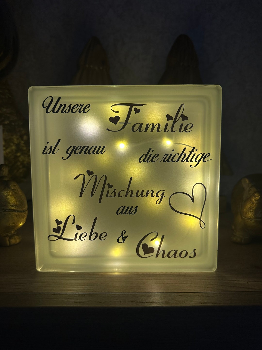 Glass Block Gift Item Christmas Birthday - Etsy