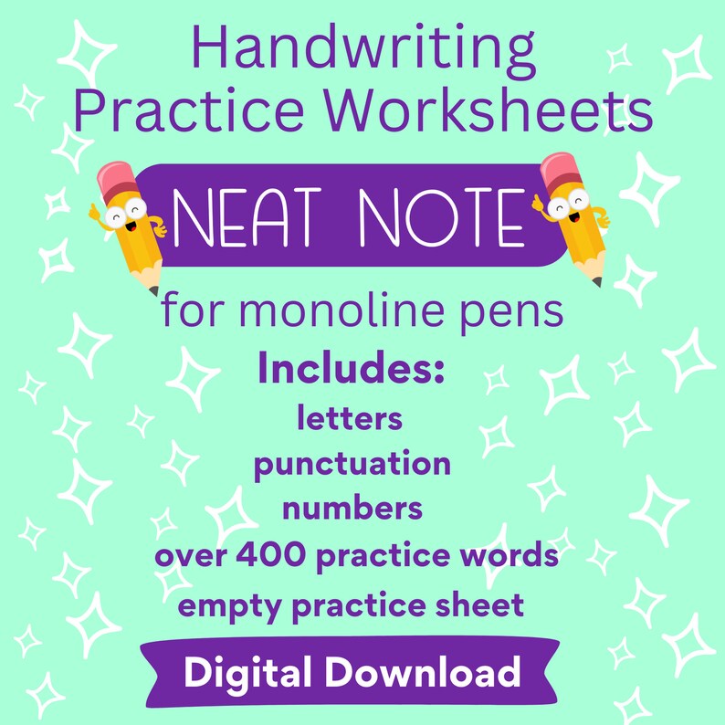 Neat Handwriting Practice Sheets, Printable Handwriting Worksheets ...