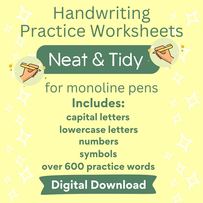 Neat Handwriting Practice Sheets, Printable Handwriting Worksheets ...