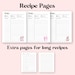 Printable Baking Recipe Binder Pages | 8.5x11 | Baking Gifts | Baking ...