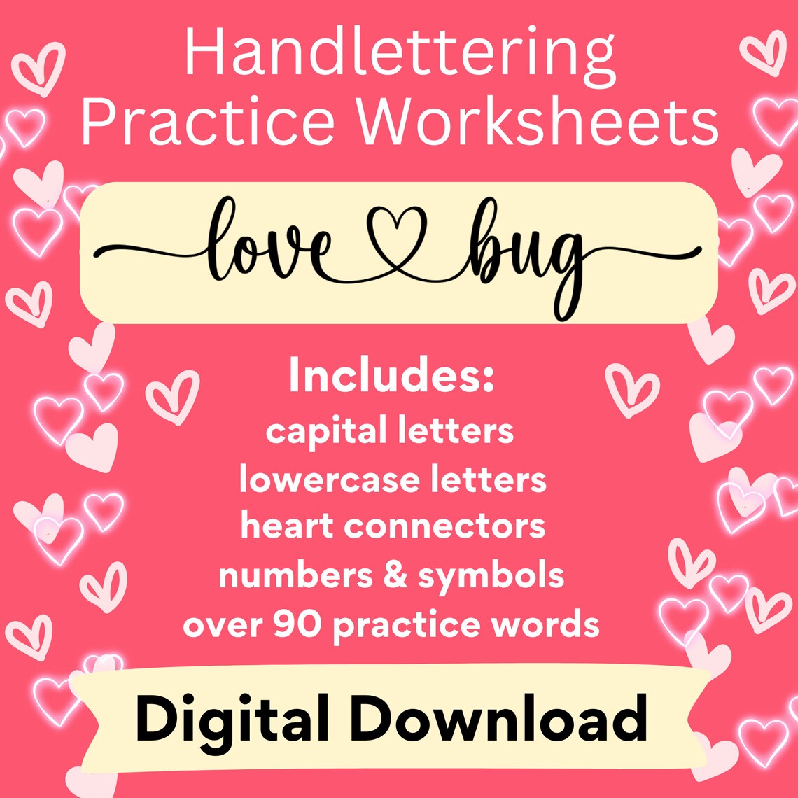 Hand Lettering Practice | Printable Handwriting Workbook ...