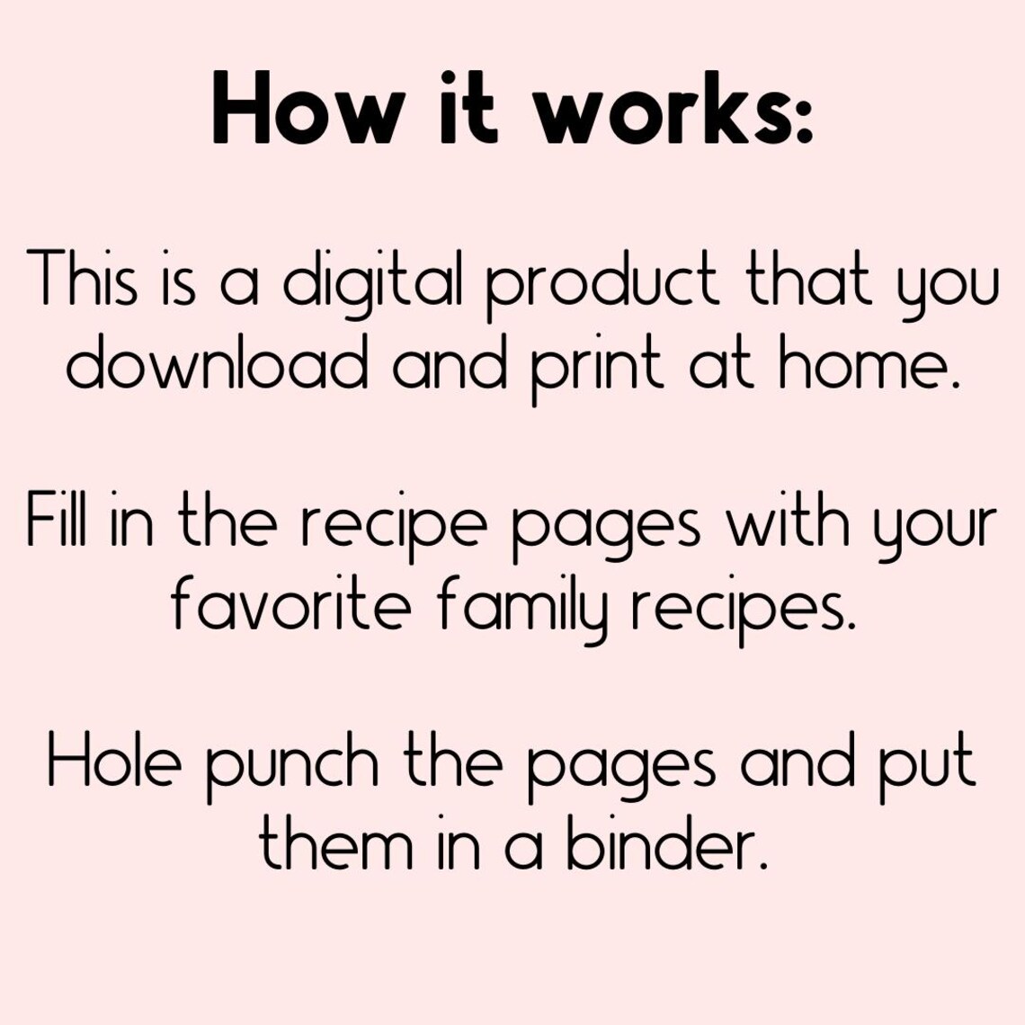 Printable Recipe Binder Pages | 8.5x11 & A4 | Minimalist Printable ...