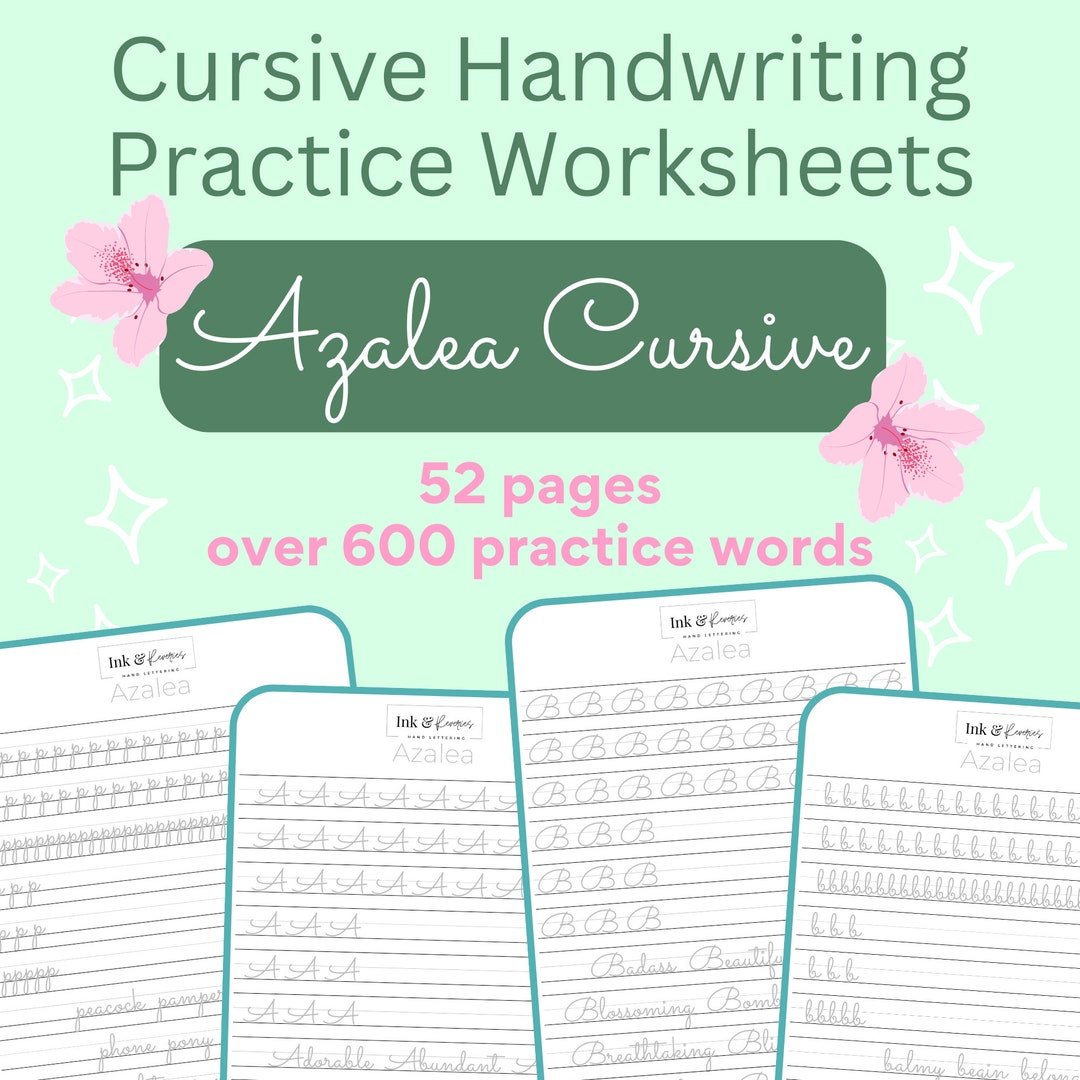 Cursive Handwriting Practice | Printable Handwriting Workbook ...