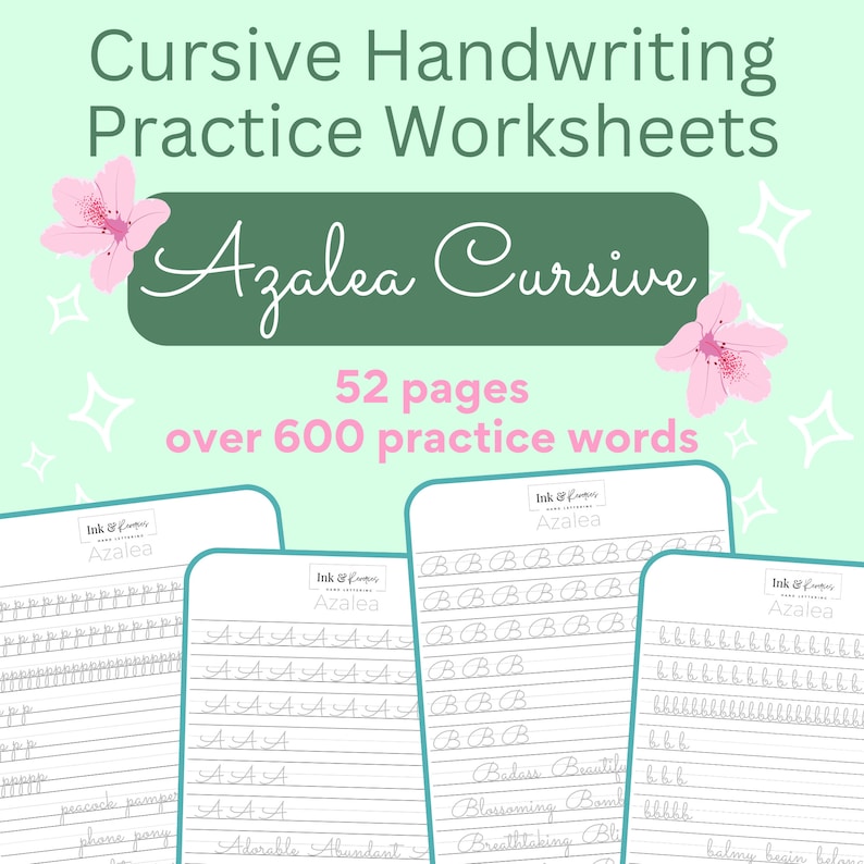 Cursive Handwriting Practice | Printable Handwriting Workbook ...