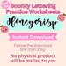 Bouncy Hand Lettering Practice | Calligraphy Practice Sheets | Small ...