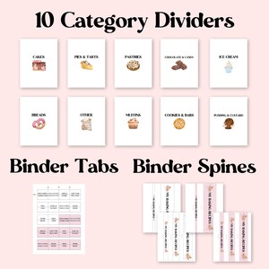 Printable Baking Recipe Binder Pages | 8.5x11 | Baking Gifts | Baking ...