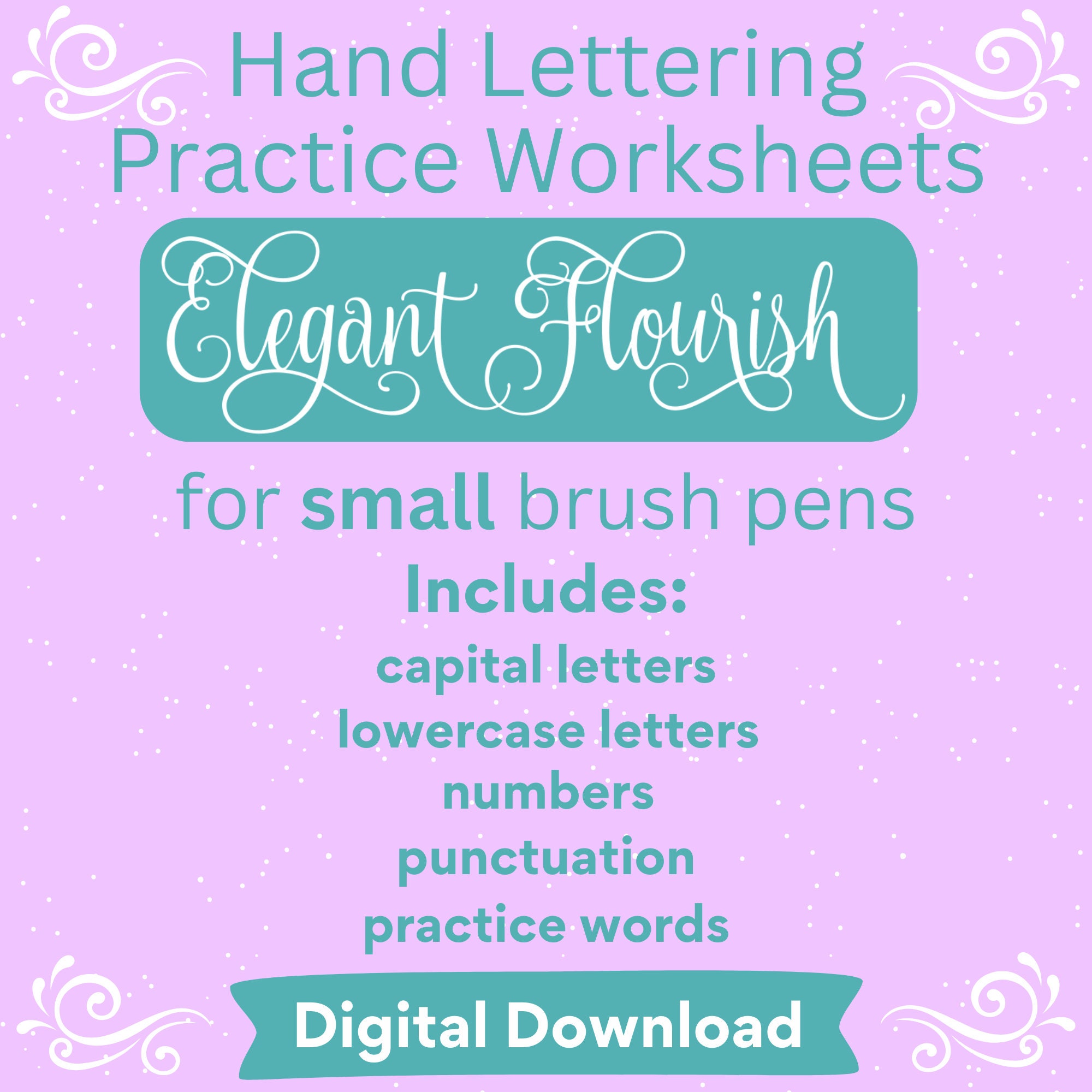 Hand Lettering Practice Worksheets | Flourished Handlettering ...