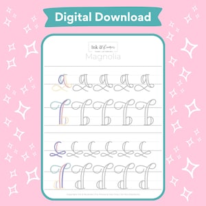 Hand Lettering Practice Workbook | Hand Lettering Sheets | Calligraphy ...