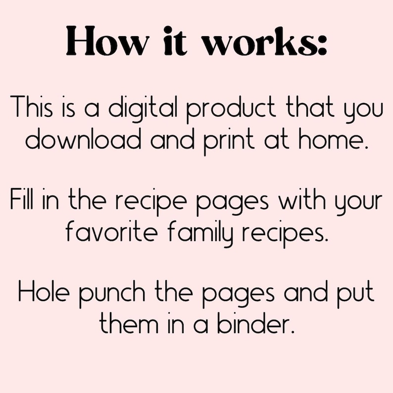 Printable Baking Recipe Binder Pages | 8.5x11 | Baking Gifts | Baking ...