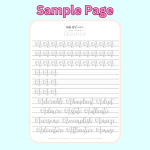 Hand Lettering Practice Worksheets | Bouncy Handwriting | Bouncy ...