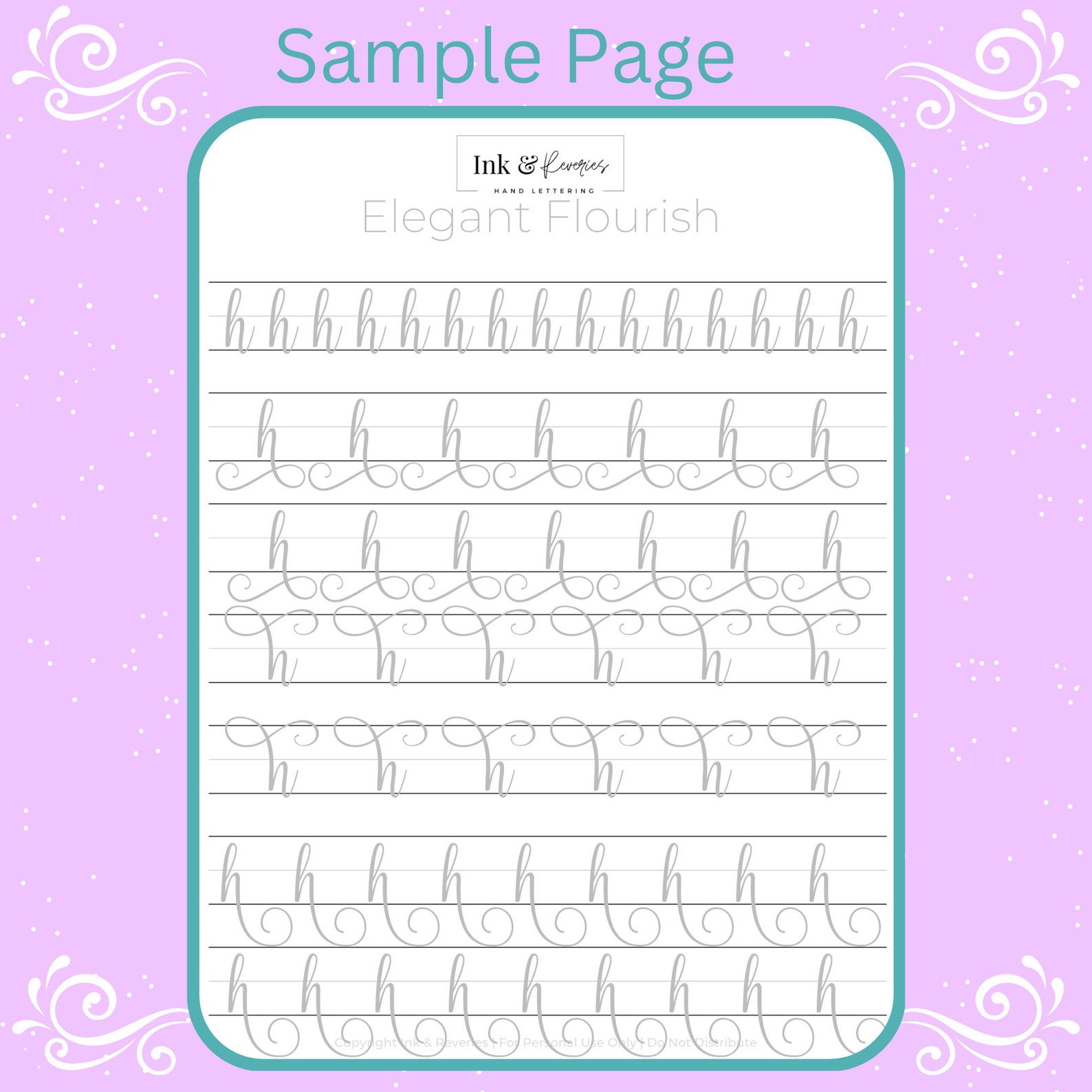 Hand Lettering Practice Worksheets | Flourished Handlettering ...