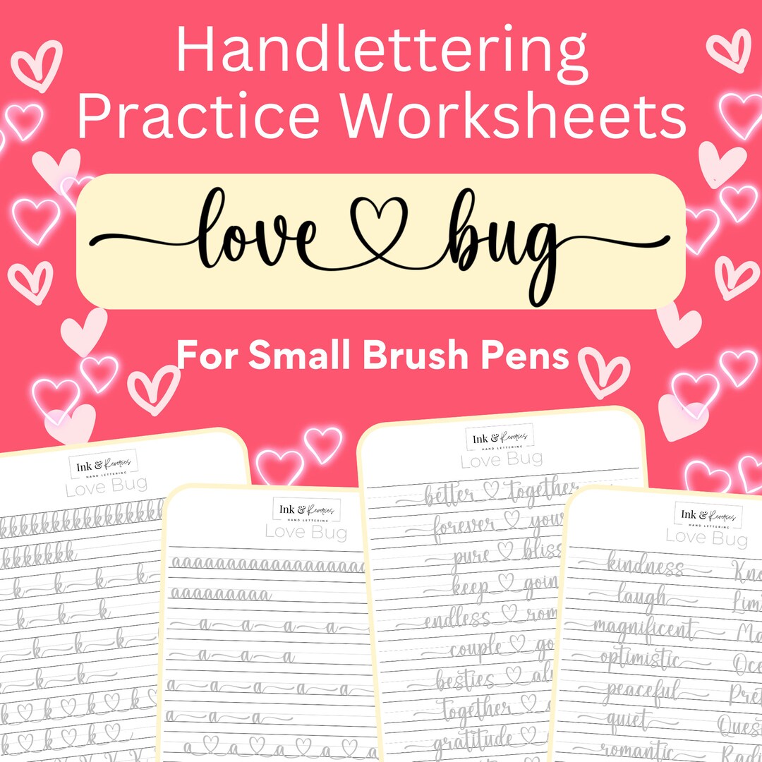 Hand Lettering Practice | Printable Handwriting Workbook ...
