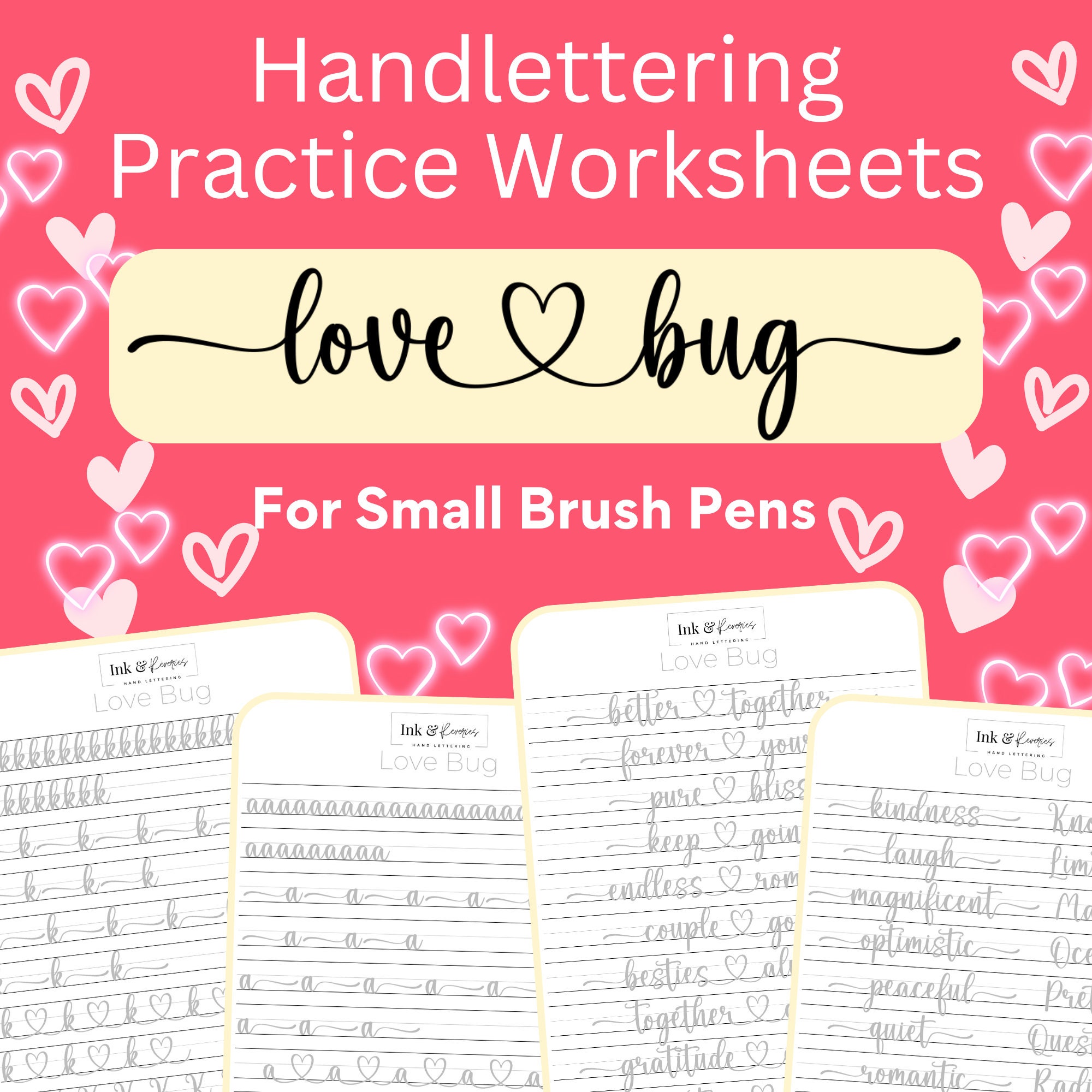 Hand Lettering Practice | Printable Handwriting Workbook ...