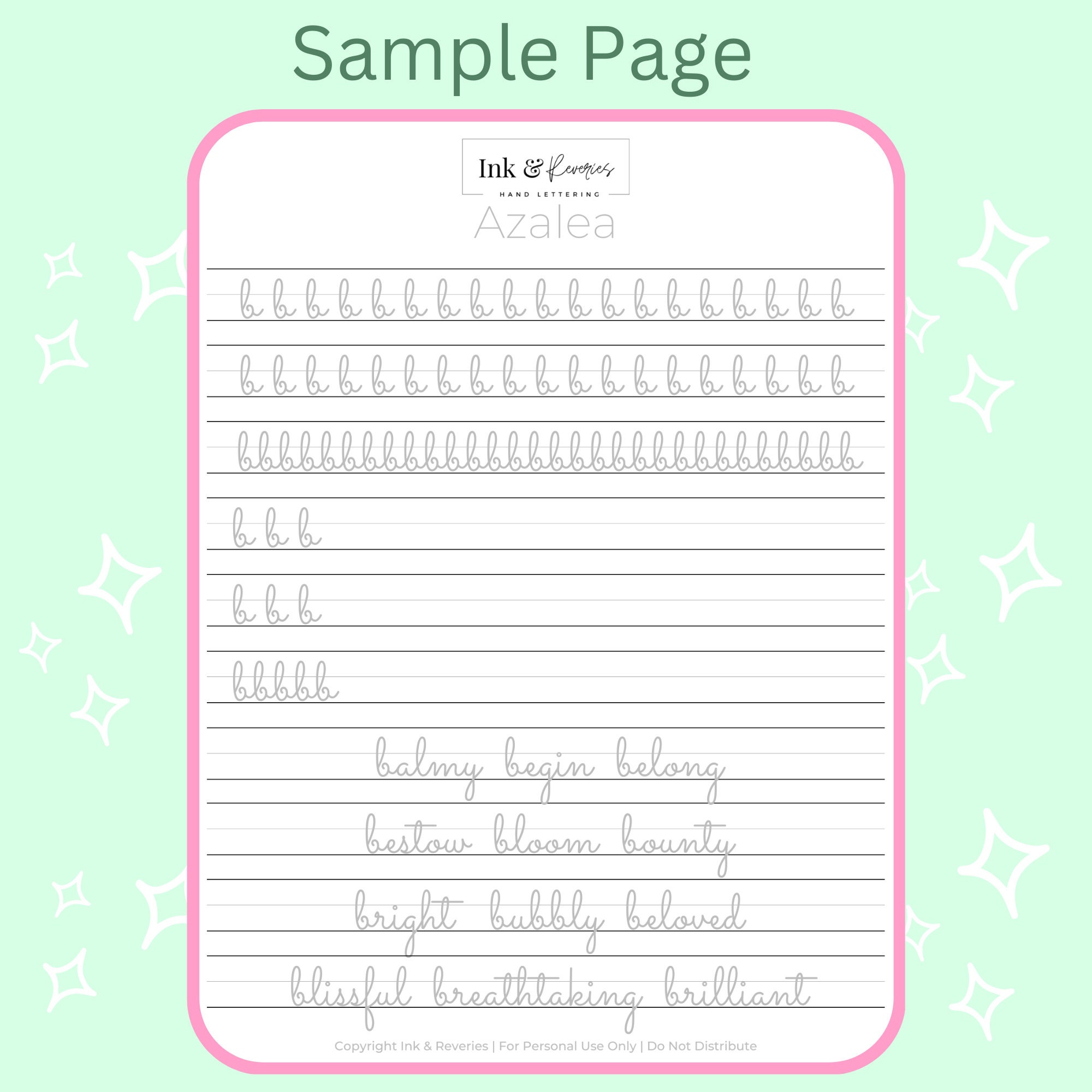 Cursive Handwriting Practice | Printable Handwriting Workbook ...