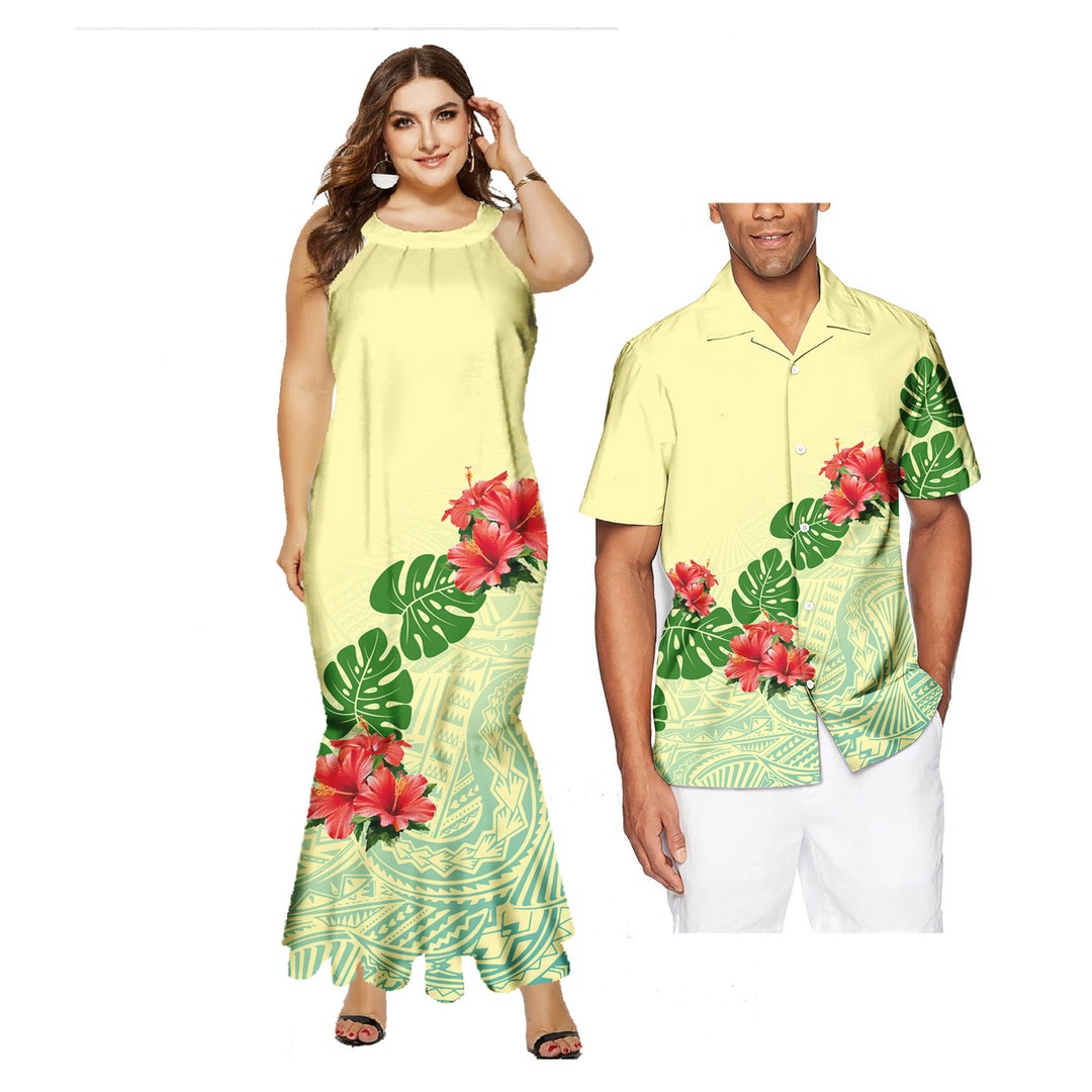 Hawaiian Fashion Lovers Clothing Custom Polynesian Tribal His And-hers ...