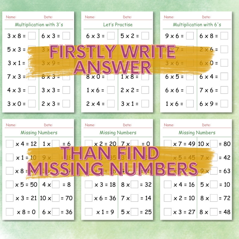 Printable Math Worksheets, Printable Multiplication Worksheets, Maths ...