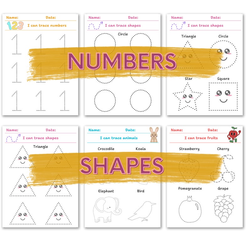 Printable Kindergarten Worksheets, Preschool Tracing Worksheets ...
