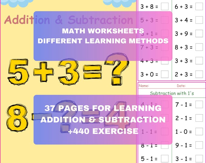 Printable Math Worksheets, Printable Addition and Subtraction ...