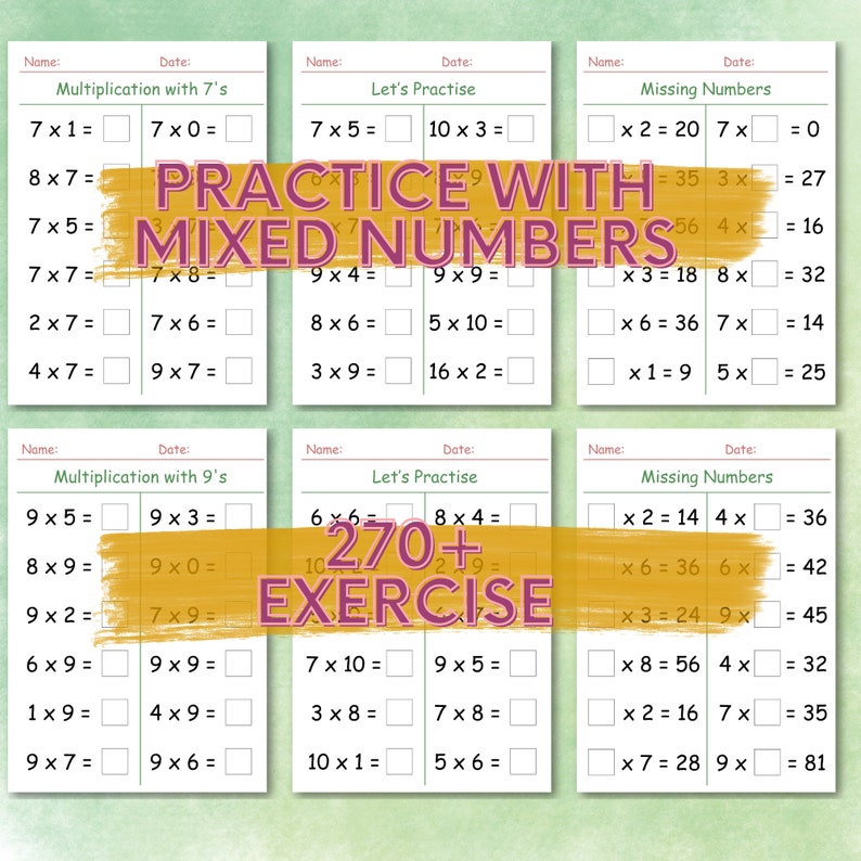 Printable Math Worksheets, Printable Multiplication Worksheets, Maths ...