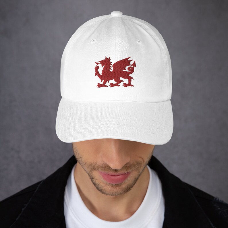 Cap, Embroidered Emblem of Wales With Flag, Gift From Wales, Souvenir ...