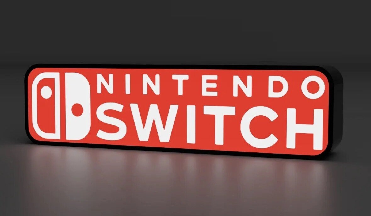 Nintendo Kids Bedroom LED Illuminated Light Box LED Kids Bedroom ...