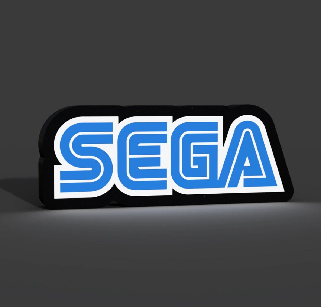 SEGA LED Light Box Sega Display Sign Kids Sega LED Sega Sign Sega ...