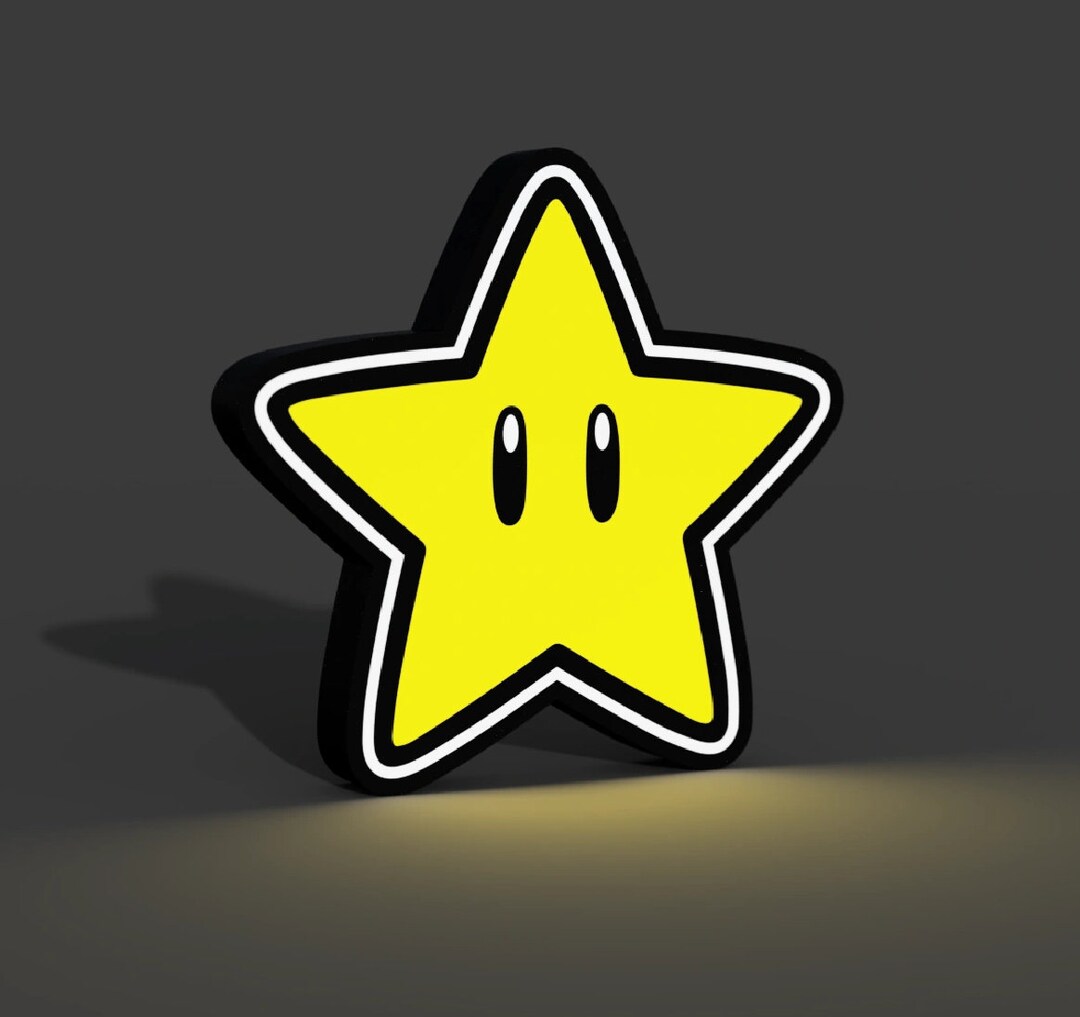 Super Mario Stars LED Illuminated Display Box Super Mario Kids Super ...