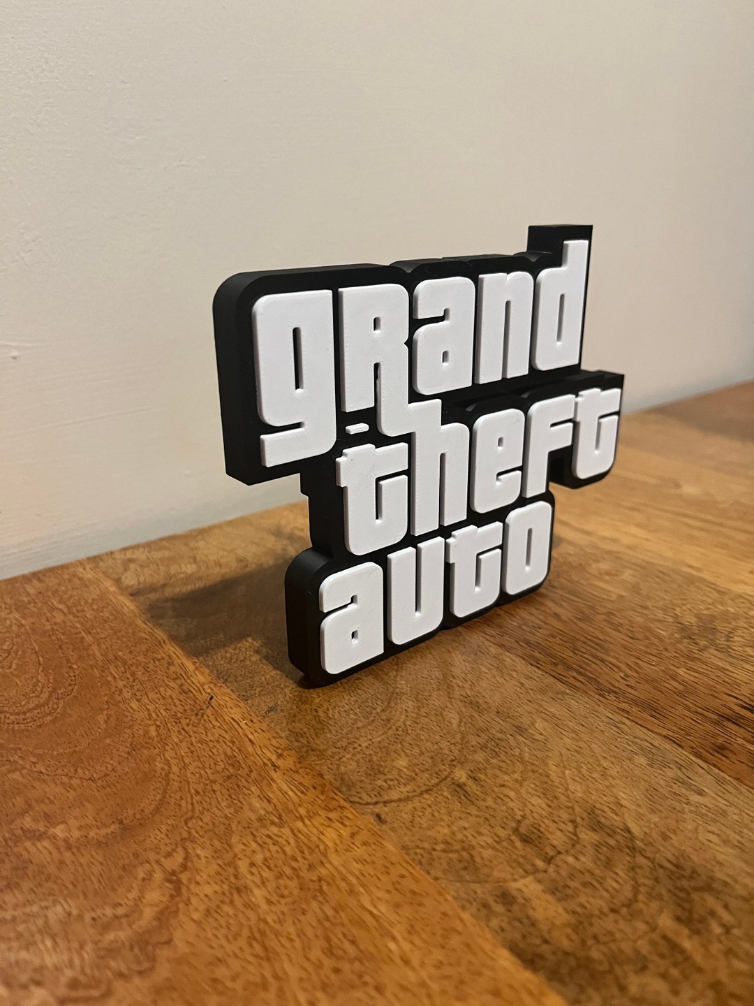 GTA Grand Theft Auto Sign Can Stand up or Wall Mount Gaming Room Kids ...