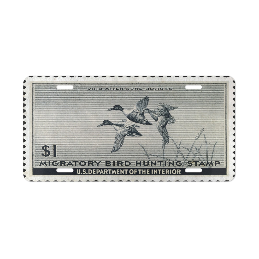Official 1945-1946 Federal Duck Stamp - License Plate - Etsy
