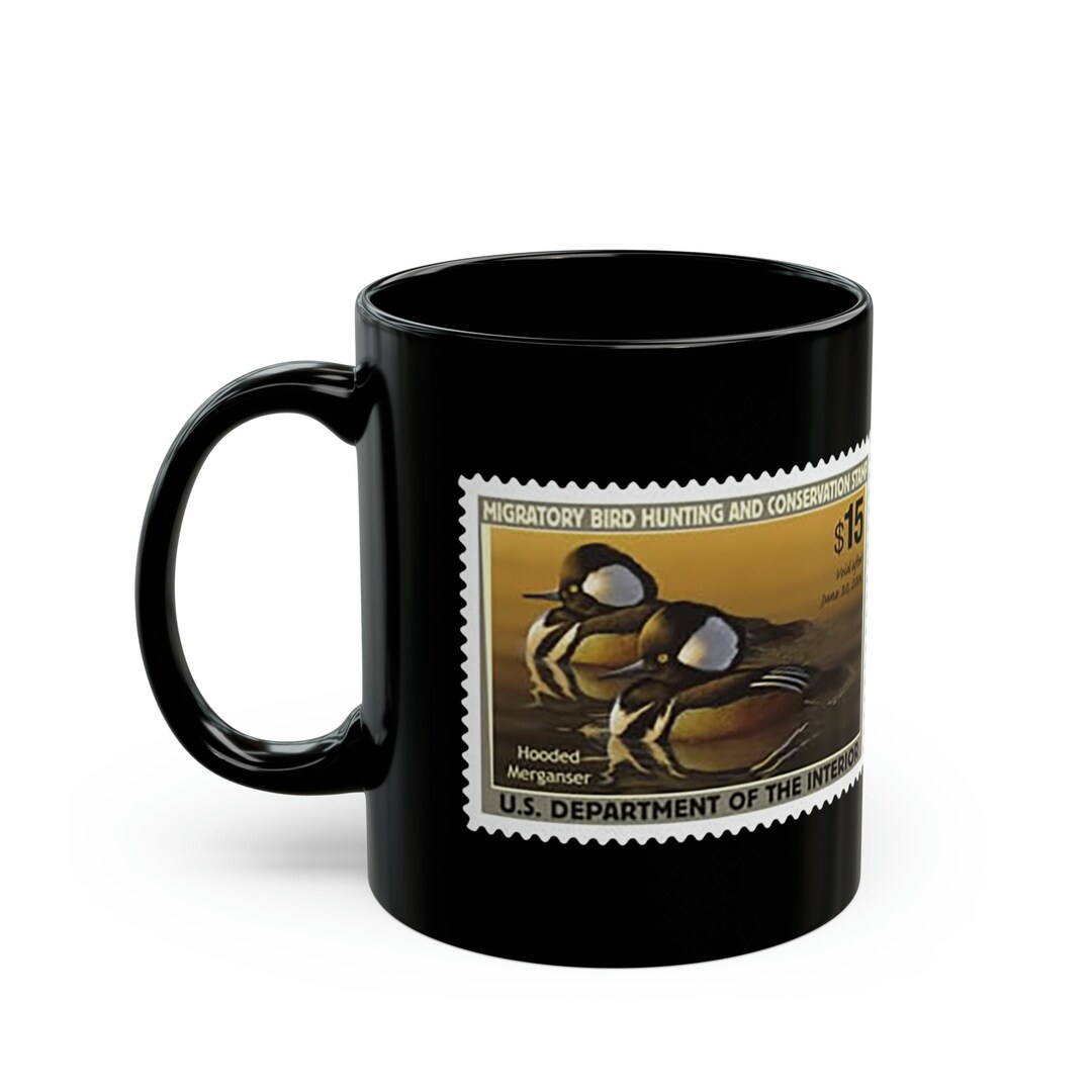 1982 Duck Stamp Black Mug - Etsy