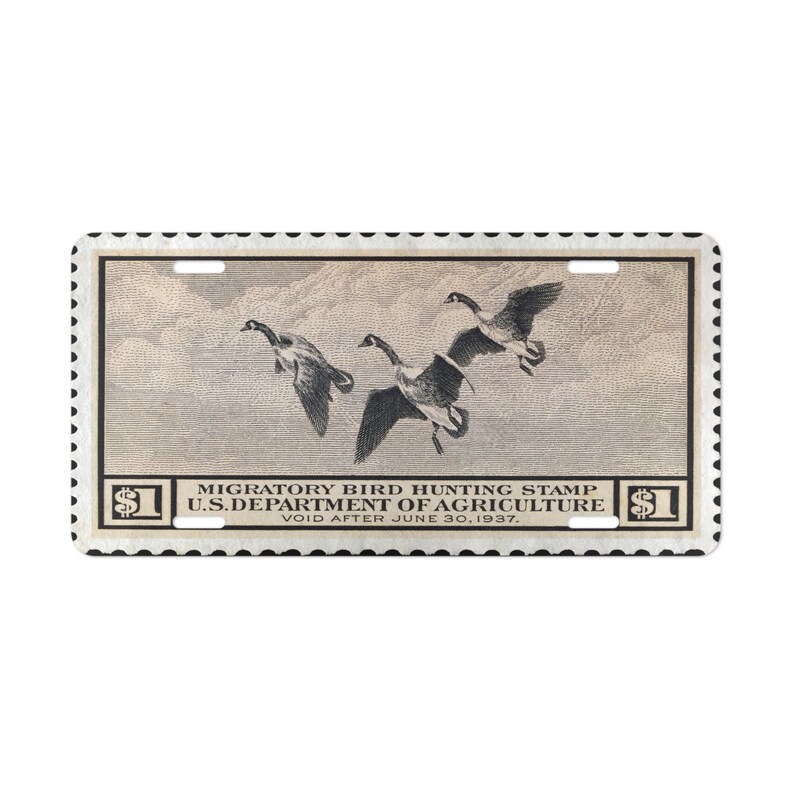Official 1936-1937 Federal Duck Stamp Vanity Plate - Etsy