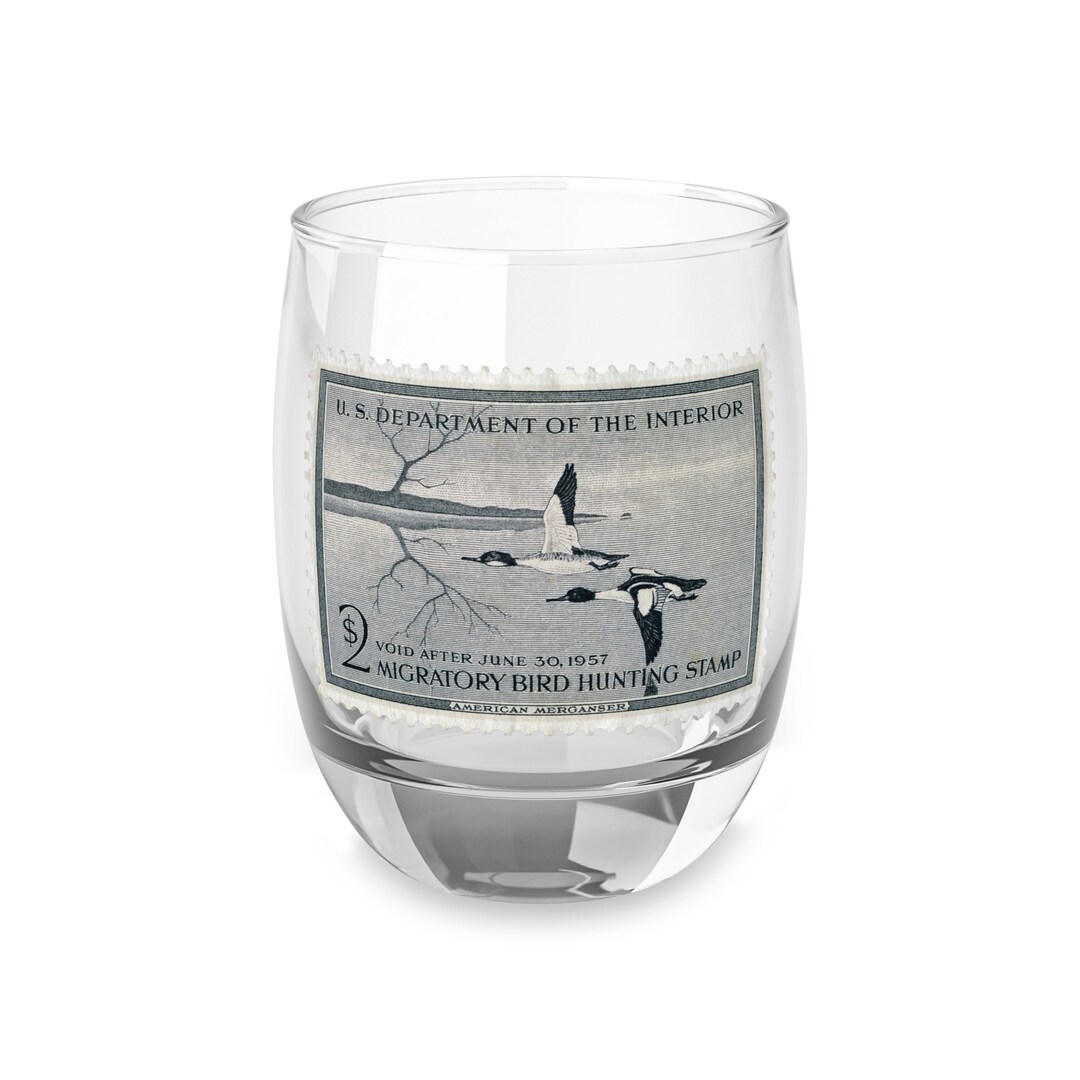 Official 1956-1957 Federal Duck Stamp Whiskey Glass - Etsy
