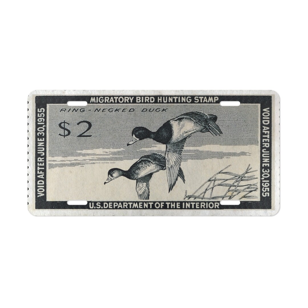 Official 1954 1955 Federal Duck Stamp License Plate - Etsy