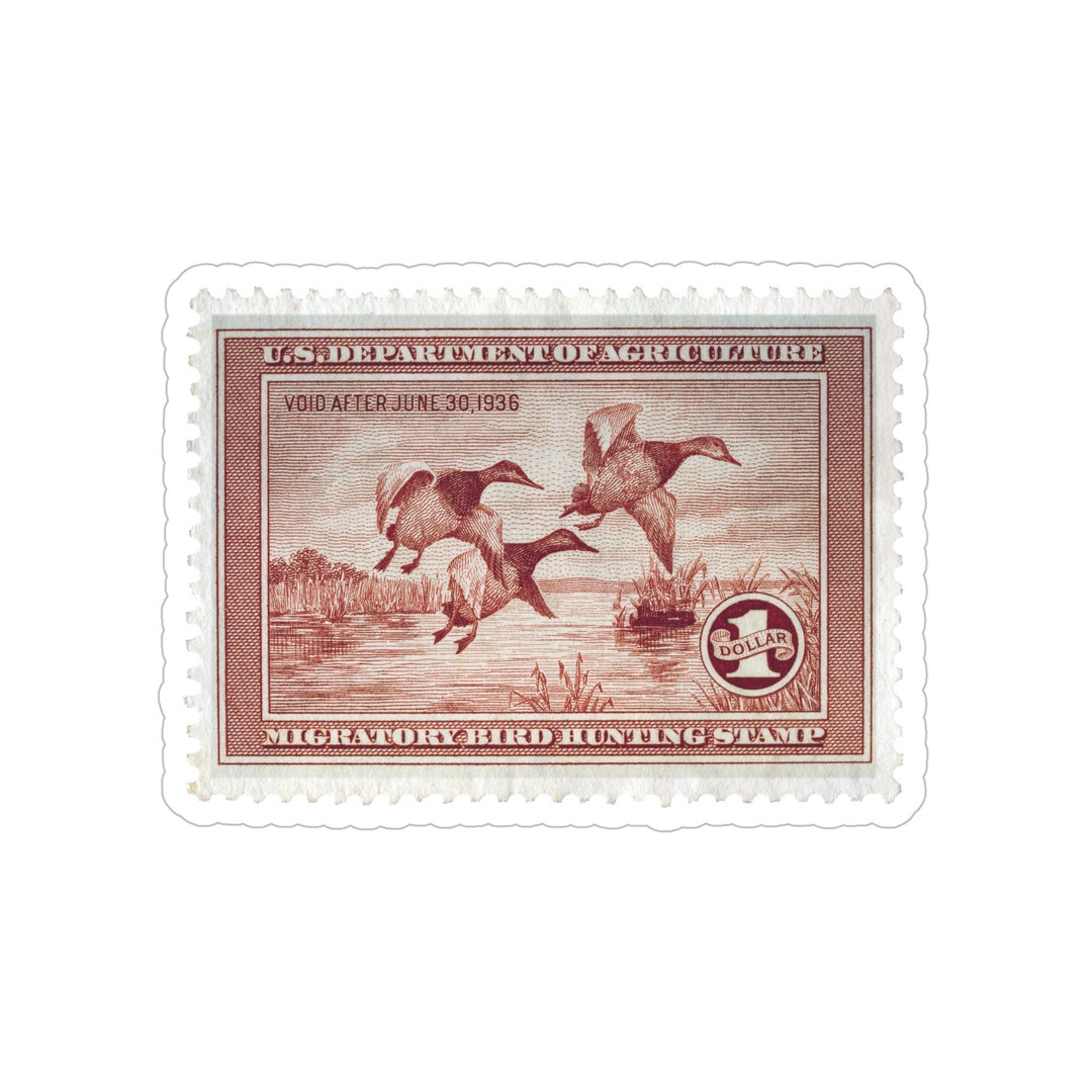 Official 1935-1936 Federal Duck Stamp Sticker Duck Hunting Stickers - Etsy